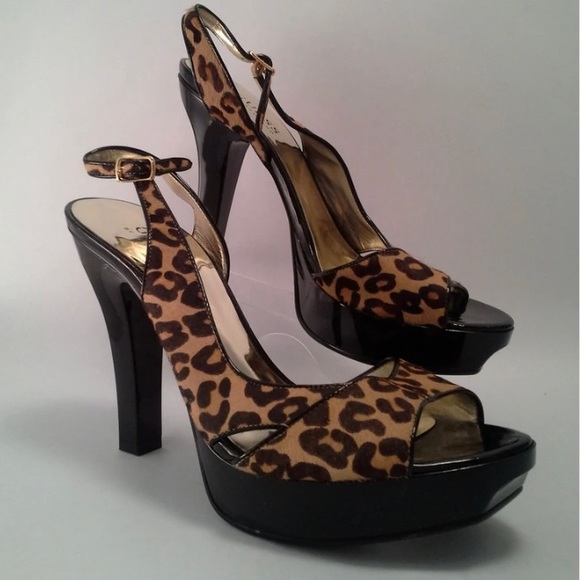Guess by Marciano | Shoes | Guess Brown Leopard Sandal Beautiful ...